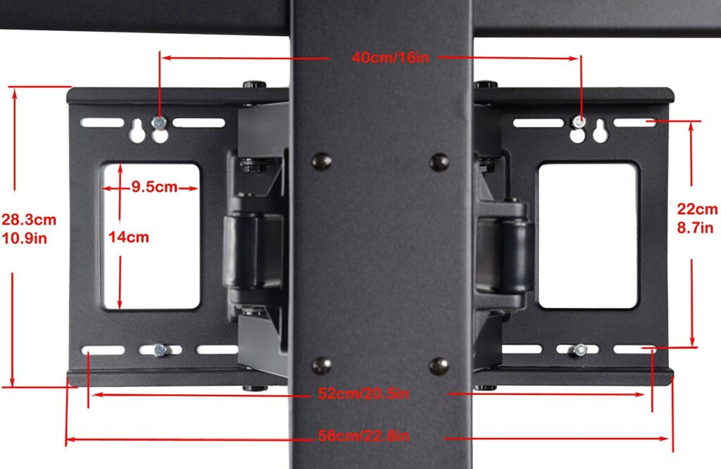 PROTECH HEAVY-DUTY FULL MOTION CURVED & FLAT PANEL TV WALL MOUNT FOR 60 ...