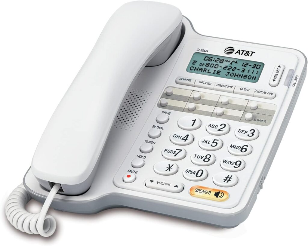 Corded Speaker Phone with Caller ID / Call Display AT&T CL2909 — Tech ...