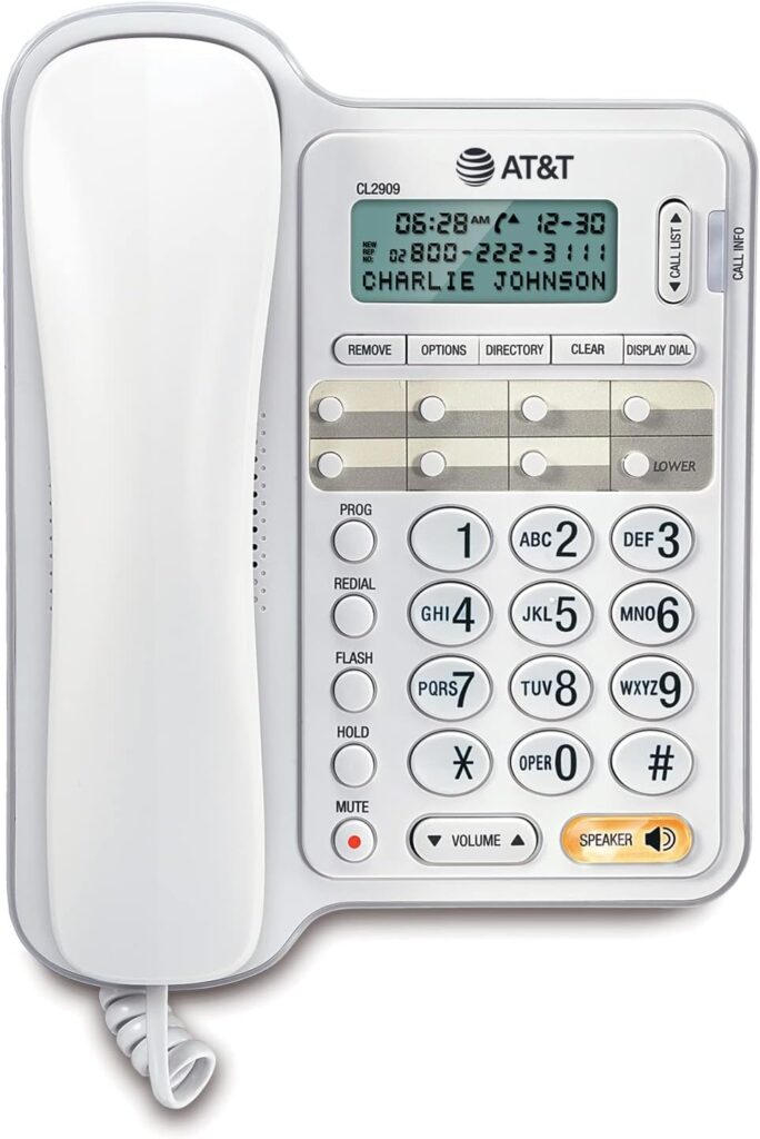 Corded Speaker Phone with Caller ID / Call Display AT&T CL2909 — Tech ...