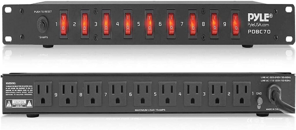 Pyle PRO PDBC70 - Rack Mountable Power Strip Surge Protector With ...