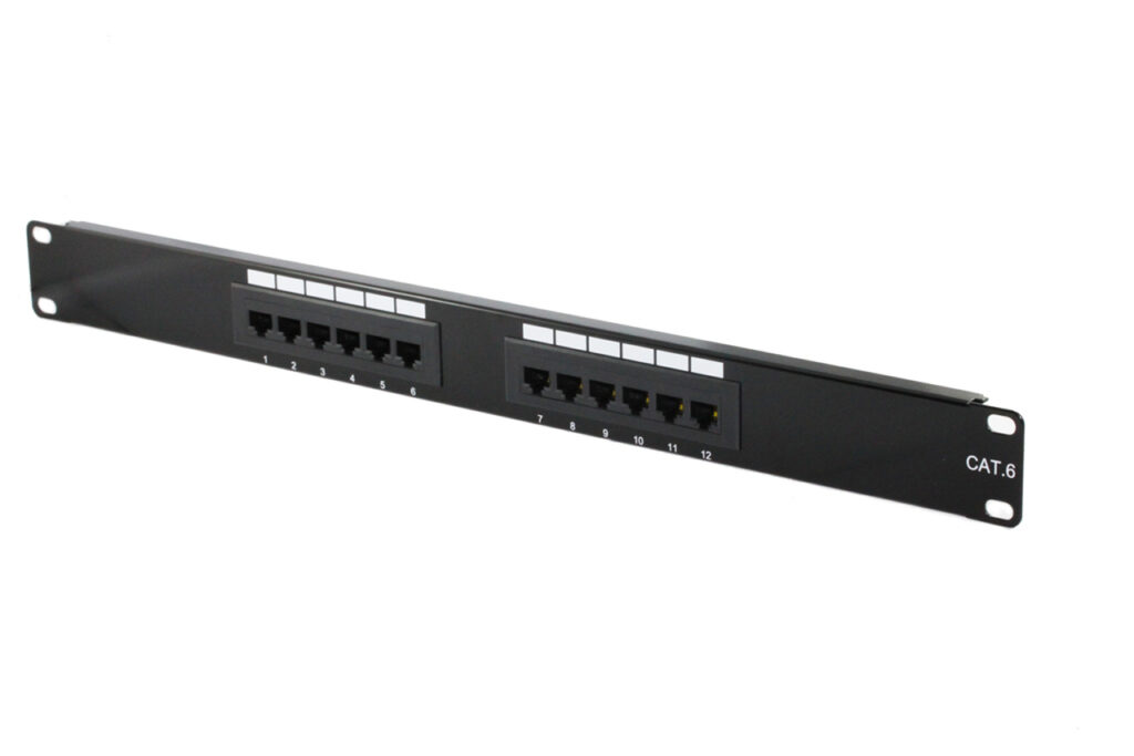 12 Port Cat6 Patch Panel 1U Rack Mountable — Tech Vision Electronics