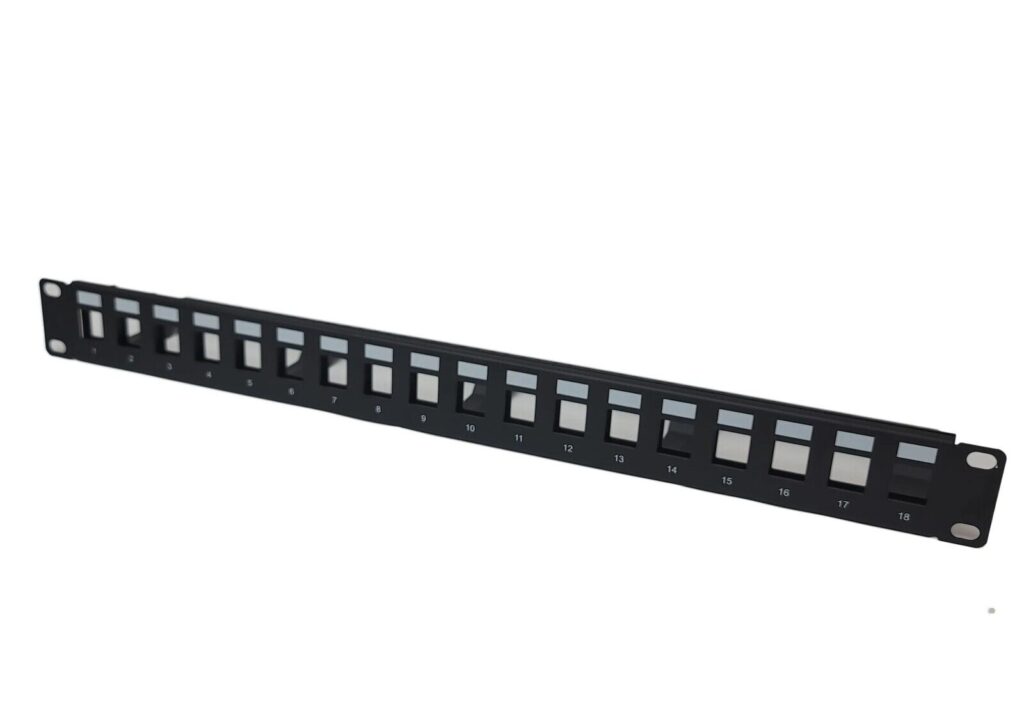 18-port Keystone Blank Patch Panel – 19 inch Rackmount 1U — Tech vision ...