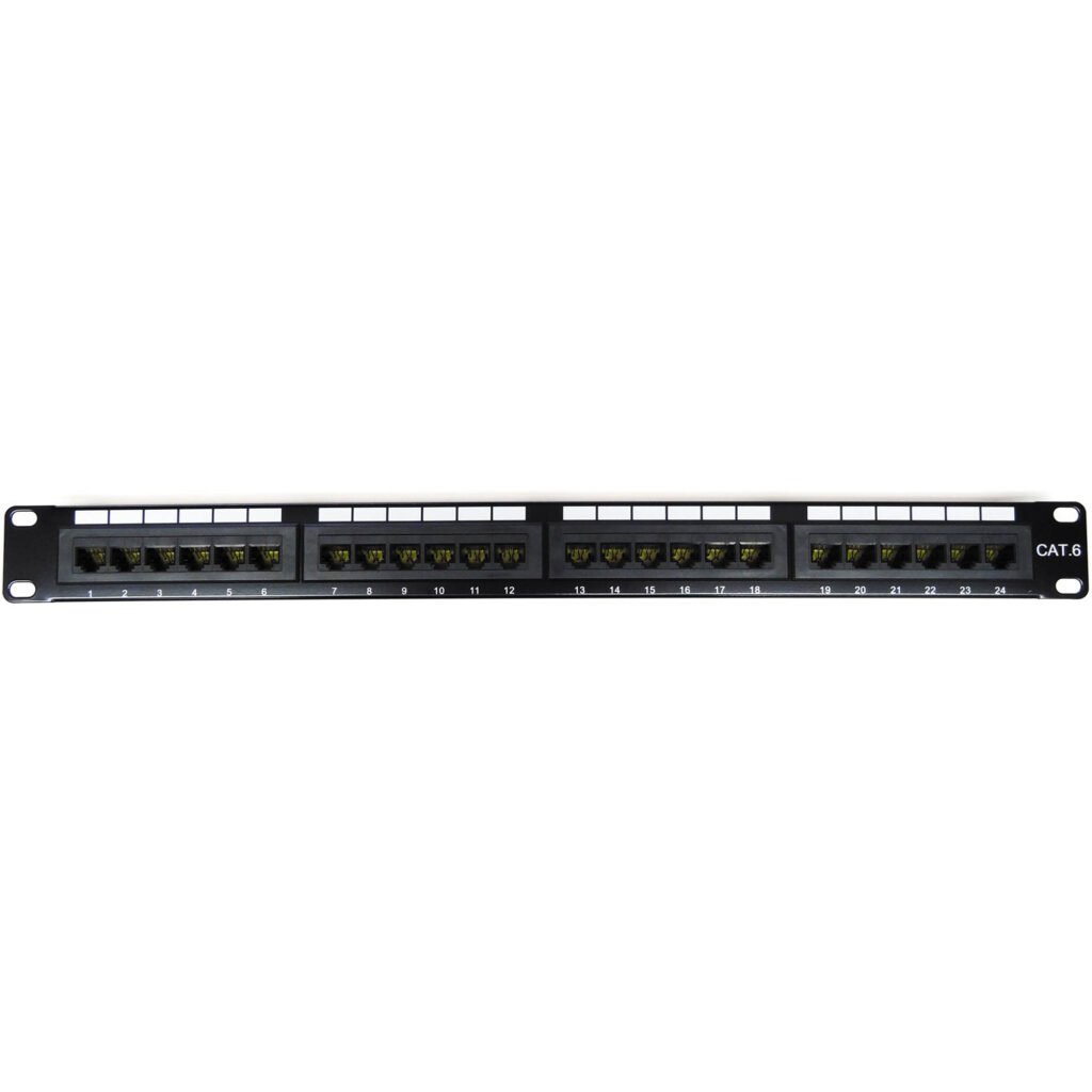 24 Port Cat6 Patch Panel 1U Rack Mountable — Tech Vision Electronics