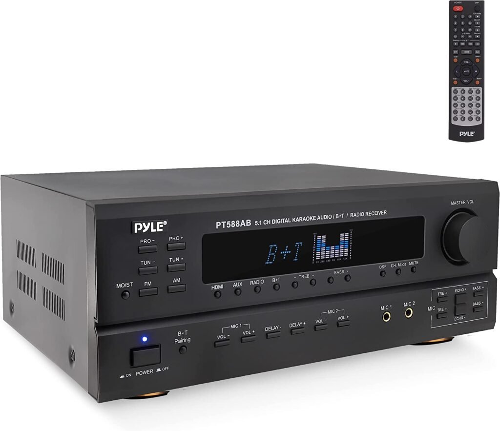 Pyle Wireless Bluetooth Power Amplifier System - 420W 5.1 Channel Home ...