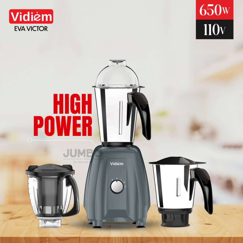 Vidiem Eva VICTOR 650W / 110V Stainless Steel Jars - Indian Mixer ...