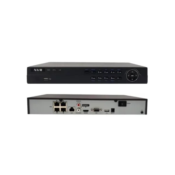4-Channel Embedded Plug & Play NVR – 4K Resolution – Integrated PoE ...