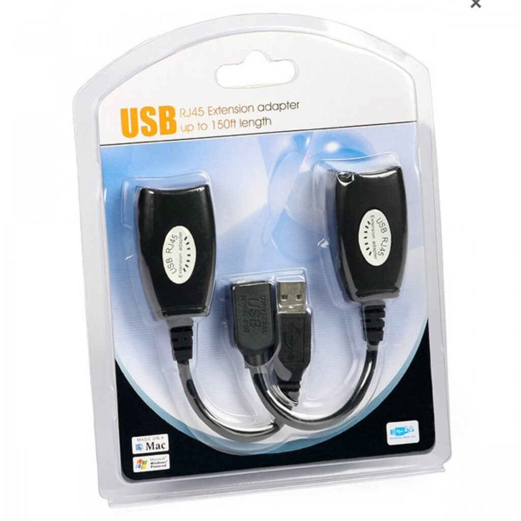 USB Extension Adapter For Laptop, Ethernet Cable, DVR, Mouse, USB 2.0 ...