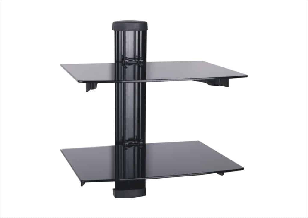 Protech DVD-112 2-Tier DVD/Receiver/STB Wall Mount Glass Shelf Unit ...