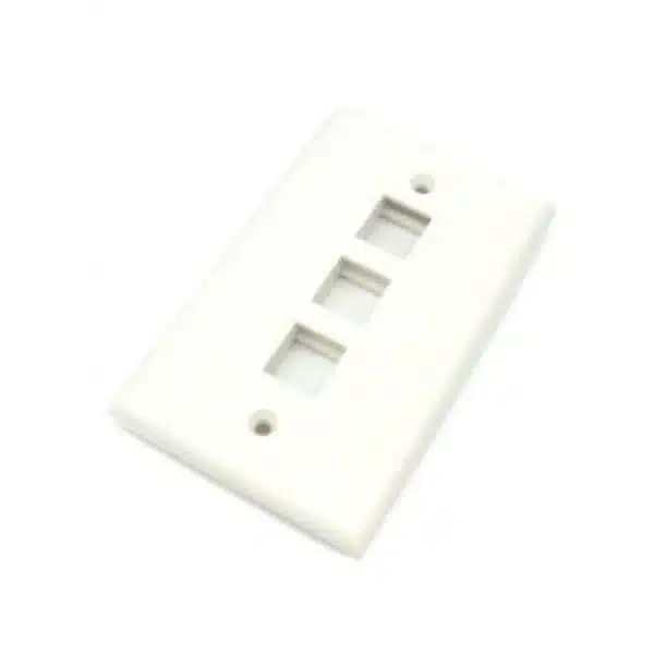 3 Port Keystone Wall Plate for RJ45 RJ11 RJ12 RCA F-Type Jack HDMI-USB ...
