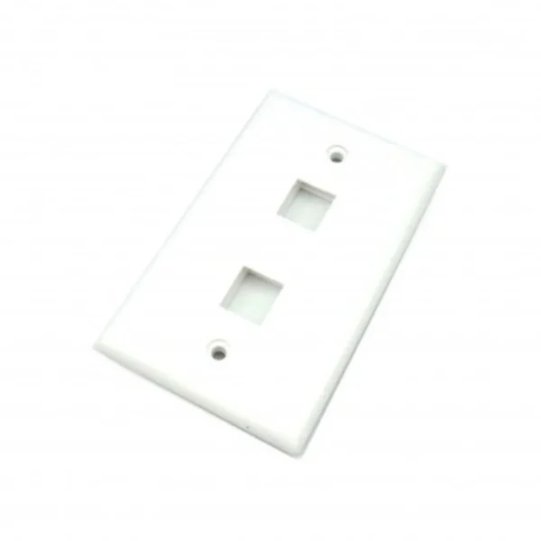 2 Port Keystone Wall Plate for RJ45 RJ11 RJ12 RCA F-Type Jack HDMI-USB ...